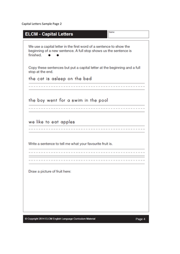 Using Capital Letters | Teaching Resources