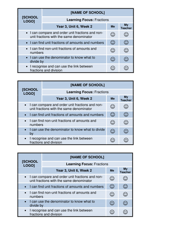 36 Year 3 Weekly Pupil Success Criteria - Maths | Teaching Resources