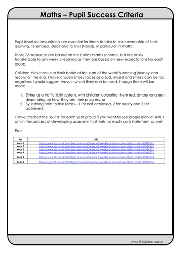 36 Year 3 Weekly Pupil Success Criteria - Maths | Teaching Resources