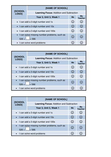 36 Year 3 Weekly Pupil Success Criteria - Maths | Teaching Resources