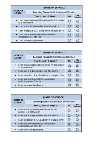 36 Year 3 Weekly Pupil Success Criteria - Maths | Teaching Resources