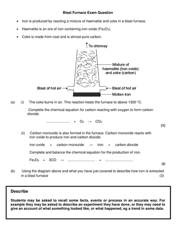 New AQA 2016 GCSE Science Spec Iron & Steel Lesson | Teaching Resources