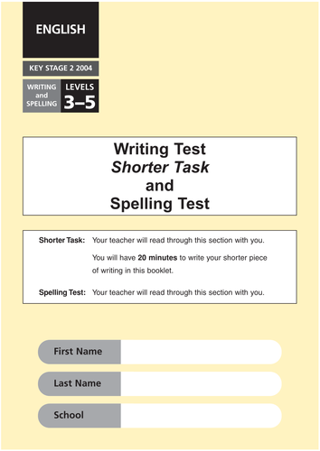 All the 2004 SATs Papers | Teaching Resources