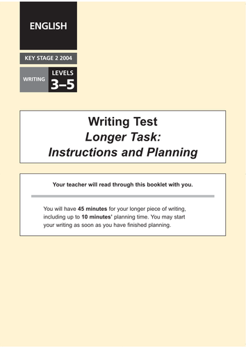 All the 2004 SATs Papers | Teaching Resources