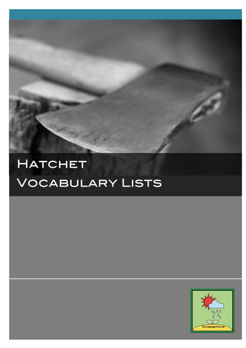 Hatchet - Vocabulary Lists ~ Chapter-by-chapter | Teaching Resources
