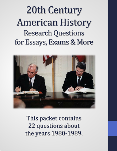 20th Century American History - 1980-1989 - 22 Potential Research ...