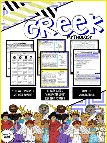 Greek Mythology Unit – Stories, Activities, Task Cards & More ...