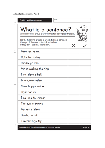 Making Sentences (32 pages) | Teaching Resources
