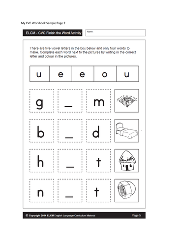 My CVC Workbook (46 pages) | Teaching Resources
