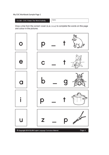 My CVC Workbook (46 pages) | Teaching Resources