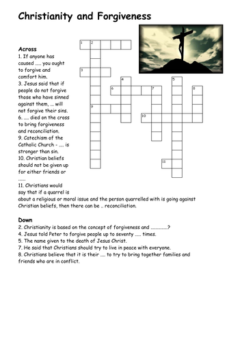 Christianity (Christian) Crosswords for Religious Studies Pack of 8 ...