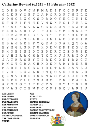 Henry VIII Word Search Pack | Teaching Resources