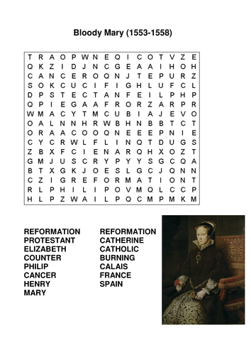 Henry VIII Word Search Pack | Teaching Resources