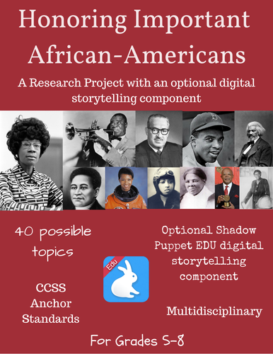 Important/Famous African-Americans: Research Project + Digital ...