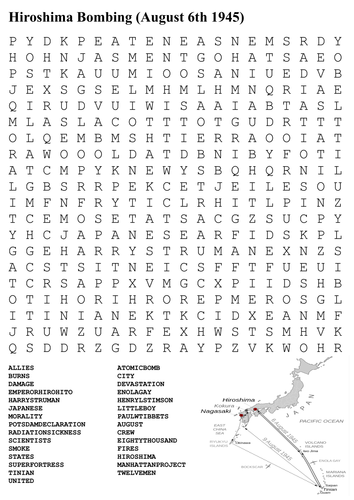 The USA and World War Two Word Search Pack | Teaching Resources