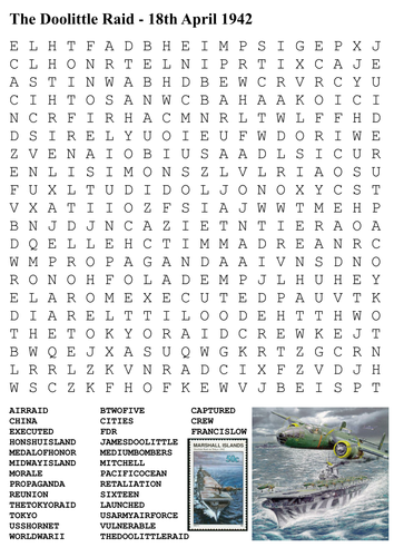 The USA and World War Two Word Search Pack | Teaching Resources