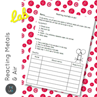 Reacting Metals & Air FREEBIE by liezelpienaar | Teaching Resources