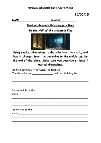 Music Elements Unit test and answers & Samba music test. Hand crafted ...