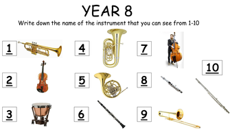 Year 8 Orchestra/Instruments/Musical Elements listening and knowledge ...