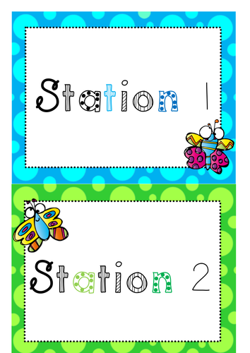 Station signs for Circus activities | Teaching Resources