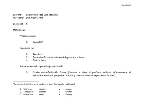 Análisis estructural y lingüístico-literario de "La carta" de José Luis ...