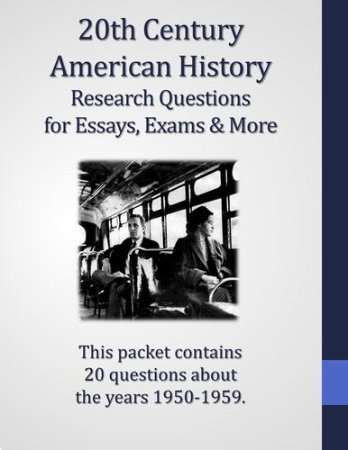 20th Century American History - 1950-1959 - 21 Research Questions ...
