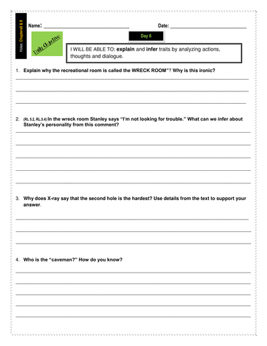 Holes Novel Study | Teaching Resources