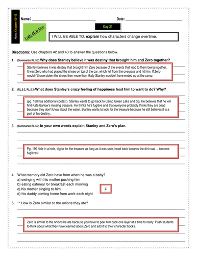 Holes Novel Study | Teaching Resources