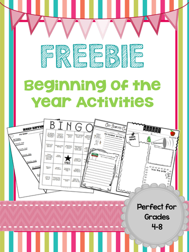 FREEBIE - Beginning of the Year Activities | Teaching Resources