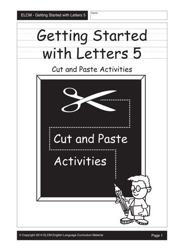 Alphabet Cut and Paste Activities ((59 pages) | Teaching Resources