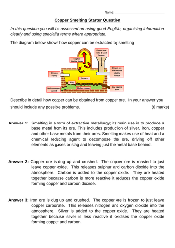 New AQA 2016 GCSE Chemistry (Science) Extraction & Purification of ...