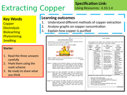 New AQA 2016 GCSE Chemistry (Science) Extraction & Purification of ...