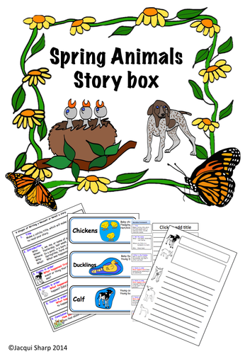 Spring Animals Storybox with Narrative and Recount frameworks ...