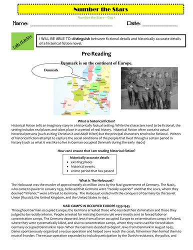 Number the Stars Novel Study | Teaching Resources