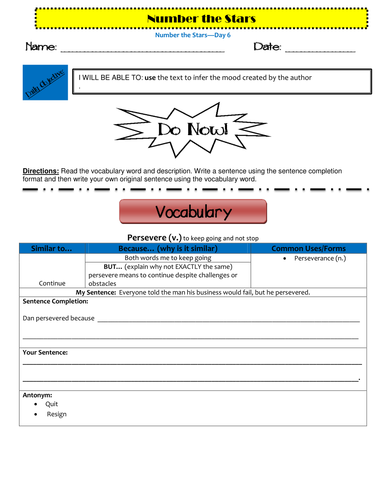 Number the Stars Novel Study | Teaching Resources