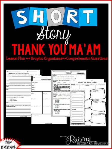 Thank You Ma'am Short Story | Teaching Resources