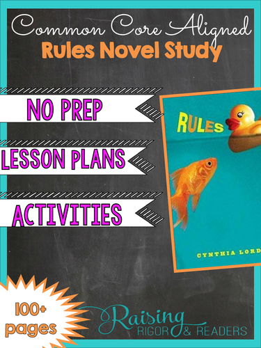 Rules Novel Study | Teaching Resources