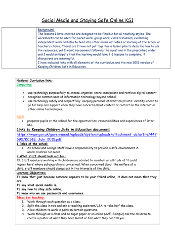 Social Media and Staying Safe Online | Teaching Resources
