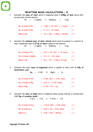 Reacting mass calculations | Teaching Resources