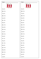 Times Table Chilli Challenges | Teaching Resources