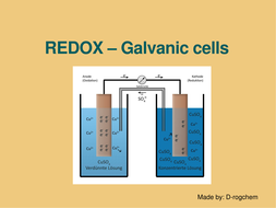 Chemistry: REDOX - galvanic cells and EMF calculations | Teaching Resources