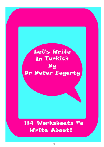 114 Turkish Writing Worksheets For Writing Practice. | Teaching Resources