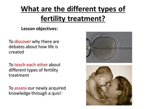 Different types of fertility treatment | Teaching Resources
