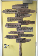 Wooden Literary Signpost | Teaching Resources