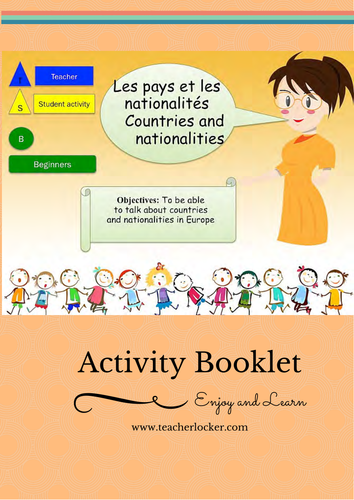 French countries / nationalities Lesson + activities (NO Prep)/ les ...