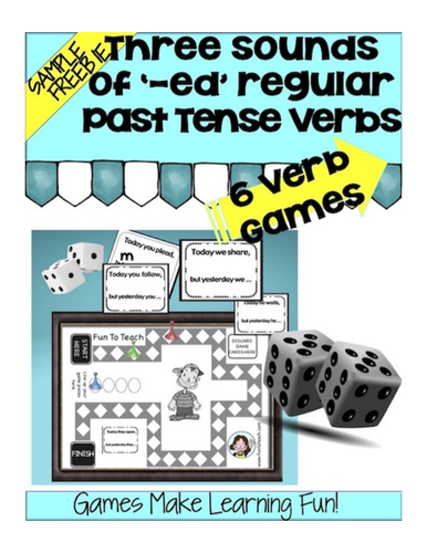 Past Tense Verb Games with 3 Sounds of -ed | Teaching Resources