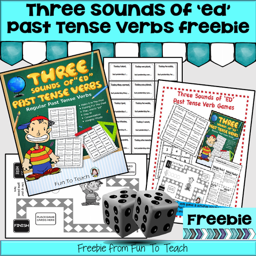 Past Tense Verb Games with 3 Sounds of -ed | Teaching Resources