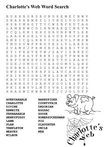 Charlottes Web Word Search | Teaching Resources