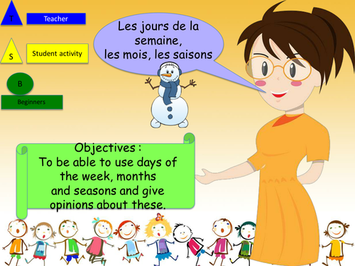 Day, month and seasons in french/ Les jours, mois et saison en français ...