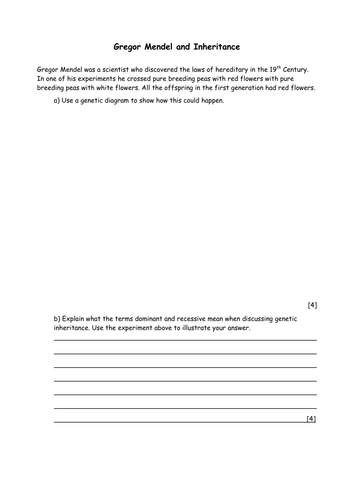 Biology: Gregor Mendel | Teaching Resources